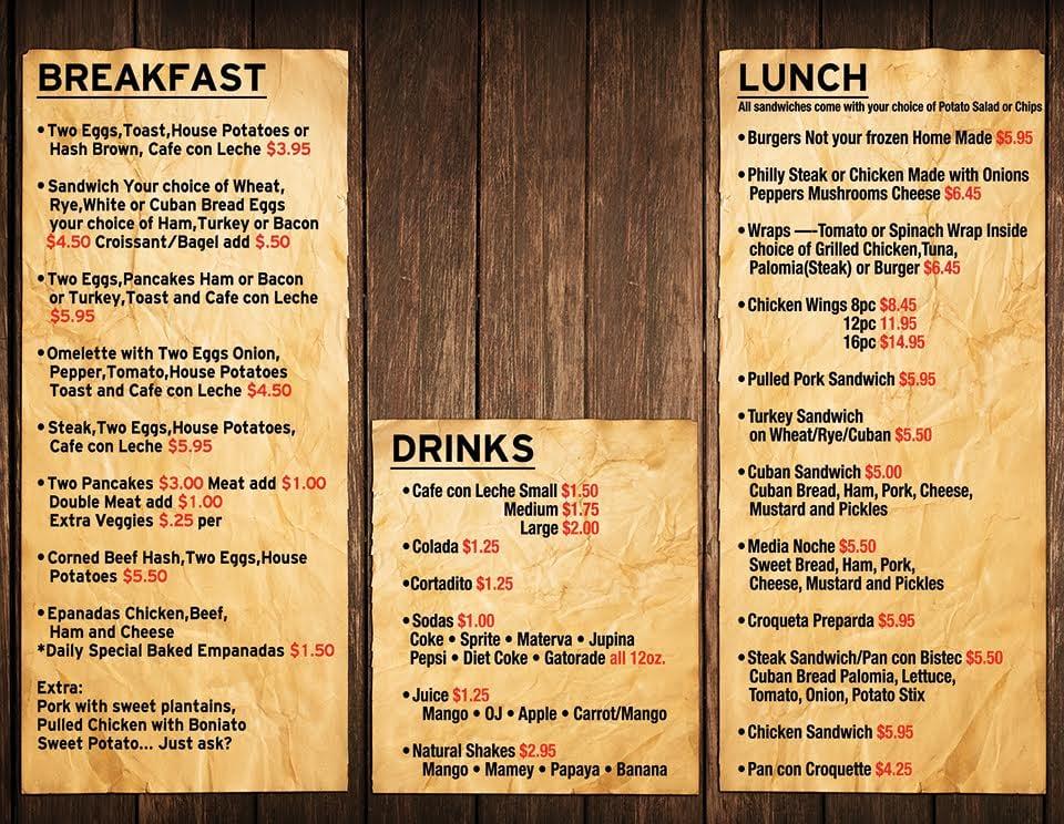 Menu at Hate Mondays Tavern BBQ, Three Lakes, Southwest 130th Street A2 A3