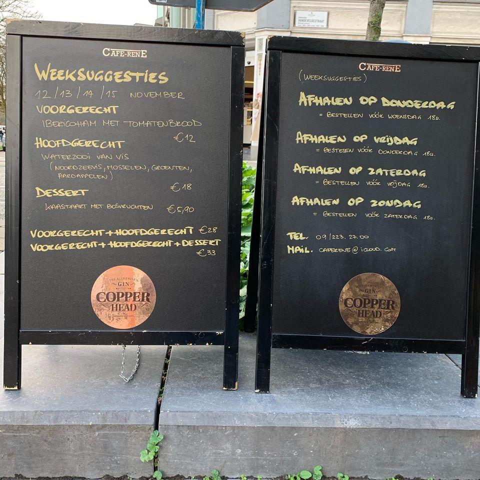 Speisekarte von Café René, Gent