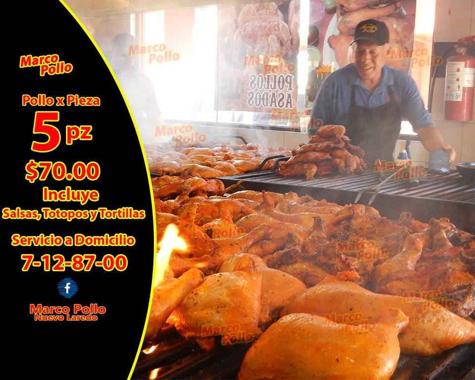Carta de parrilla Marco Pollo, Nuevo Laredo