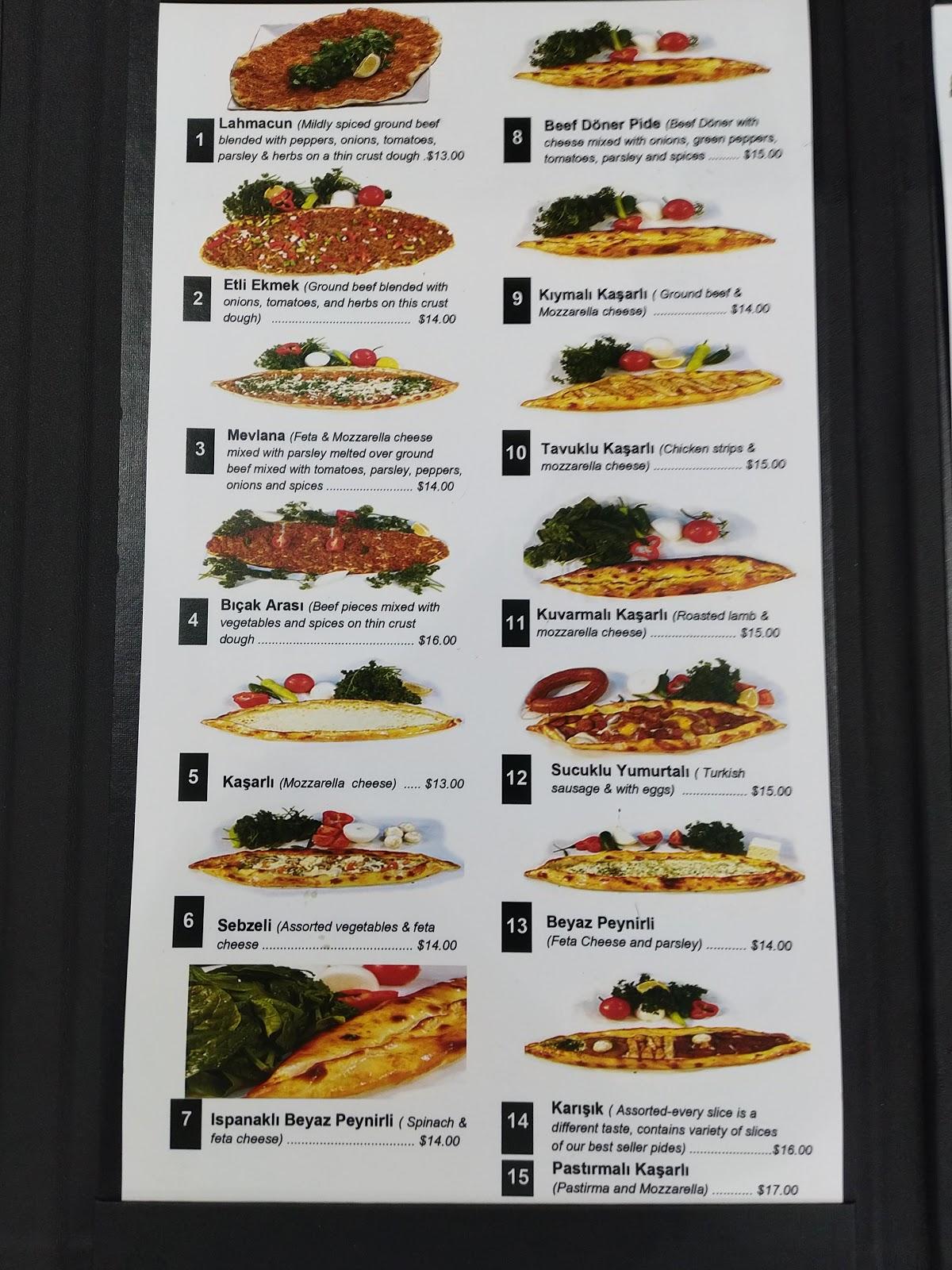 Menu at Istanbul Doner House restaurant, Mississauga