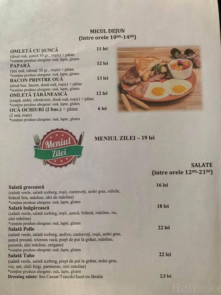 Menu at Taho, Petroșani