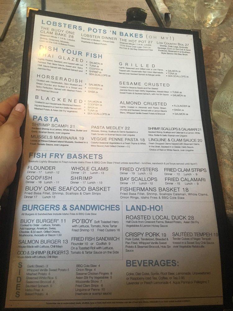 Menu at Buoy One - Riverhead restaurant, Riverhead, W Main St
