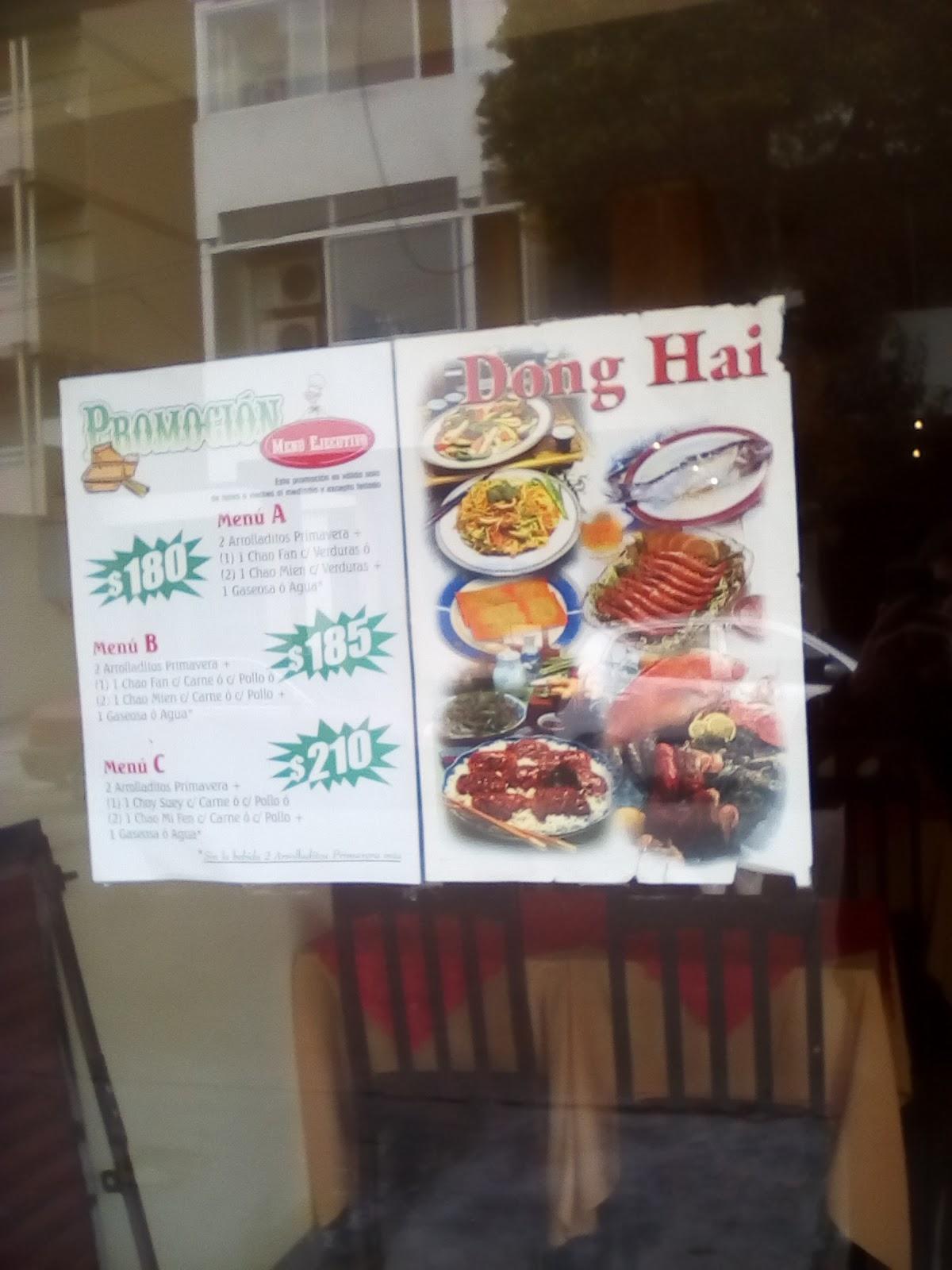 Carta del restaurante Dong Hai, Florida