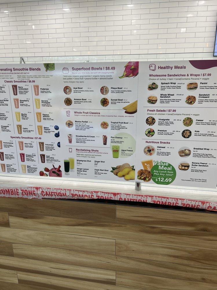 Menu at Nevera Juice Bar Whittier, Whittier