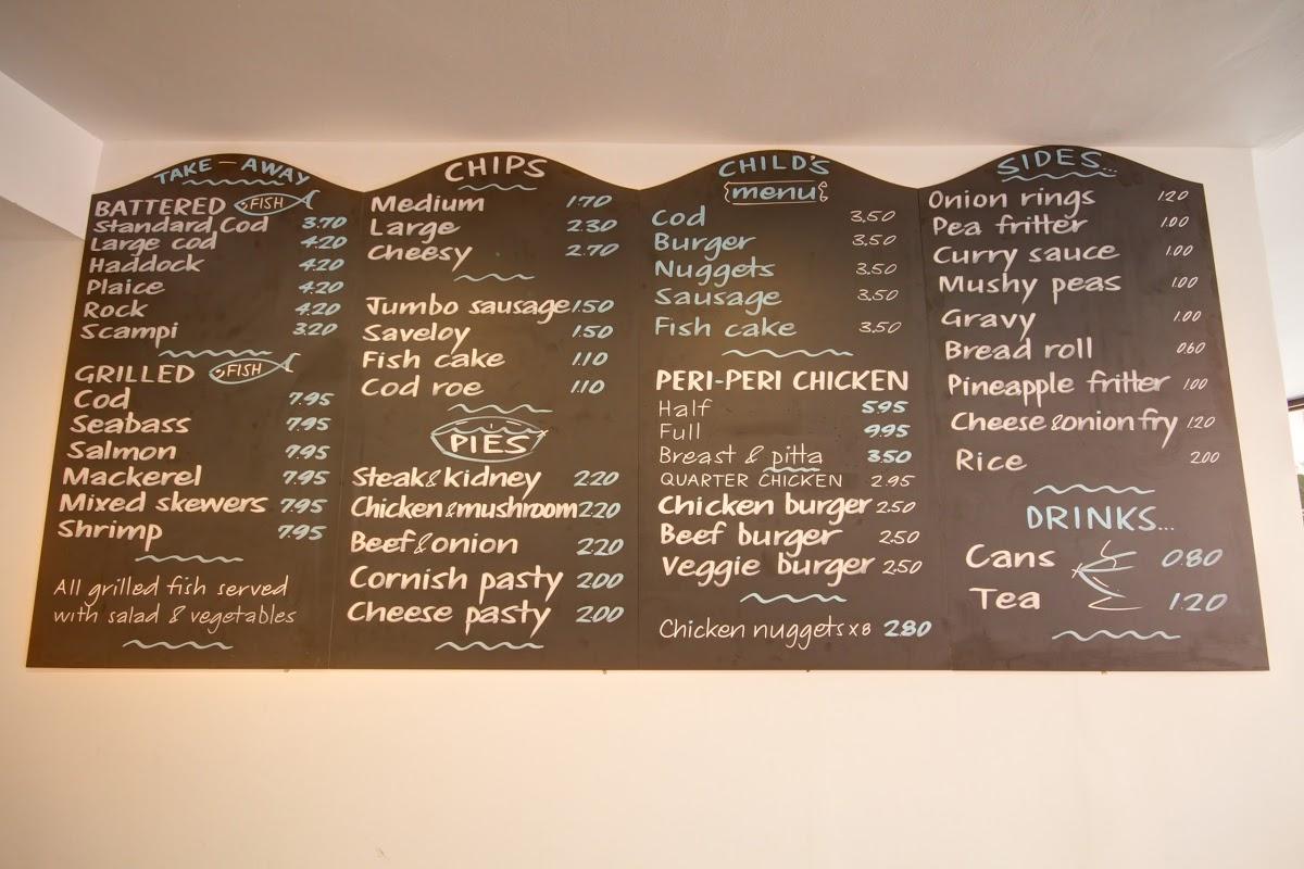 Menu at Sea Master Fish & Chips restaurant, Andover