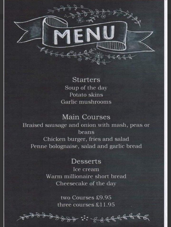 Menu at Pop Inn pub & bar, Stevenston