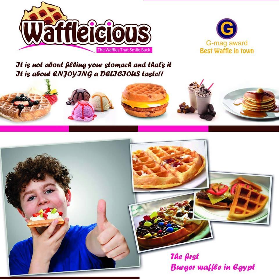 Speisekarte von Waffleicious fast Food, Kairo