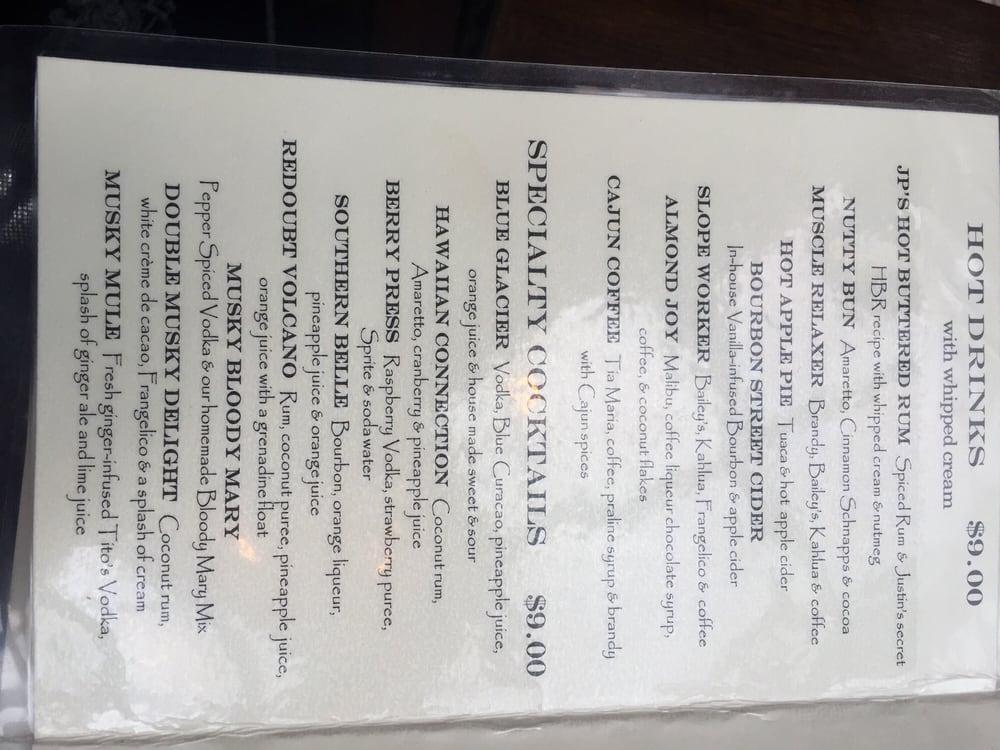 Menu at Double Musky Inn restaurant, Anchorage, Mile