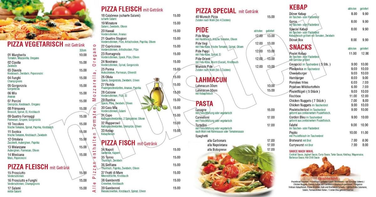 Menu da Mega Pizza, Rupperswil