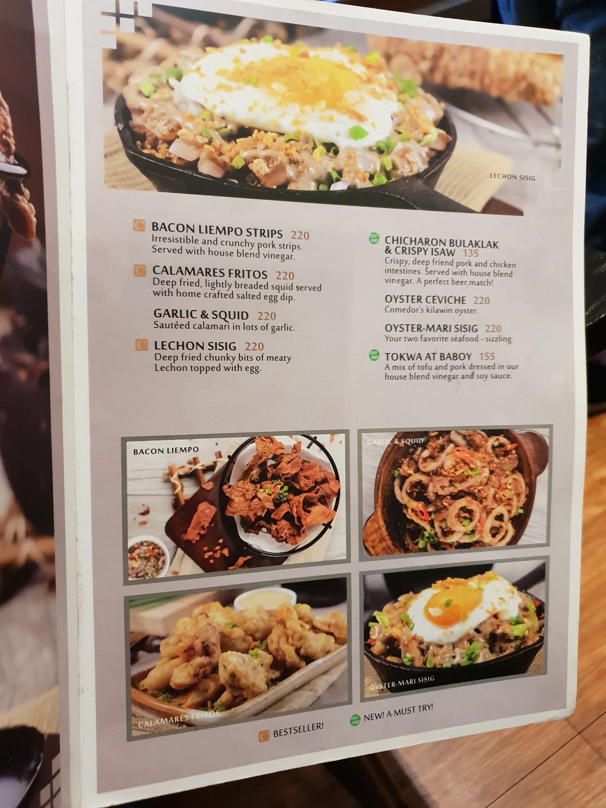 Menu at Miguel & Maria Restaurant Gil Fernando, Marikina