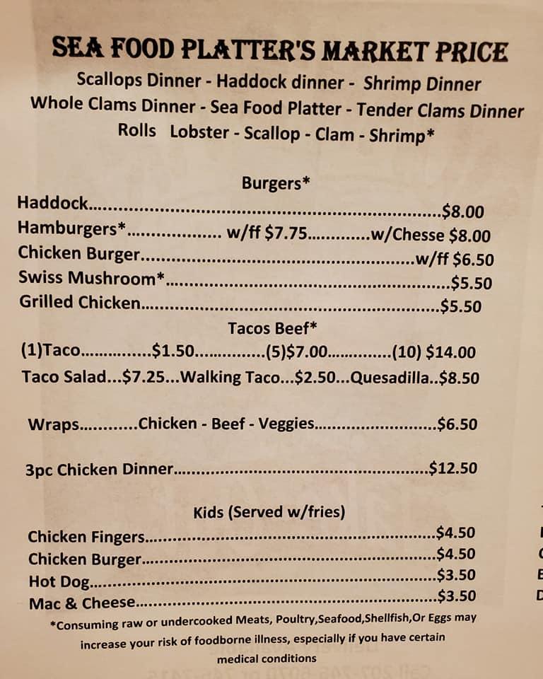 Menu at Noah's Ark Food & Ice Cream restaurant, Medway