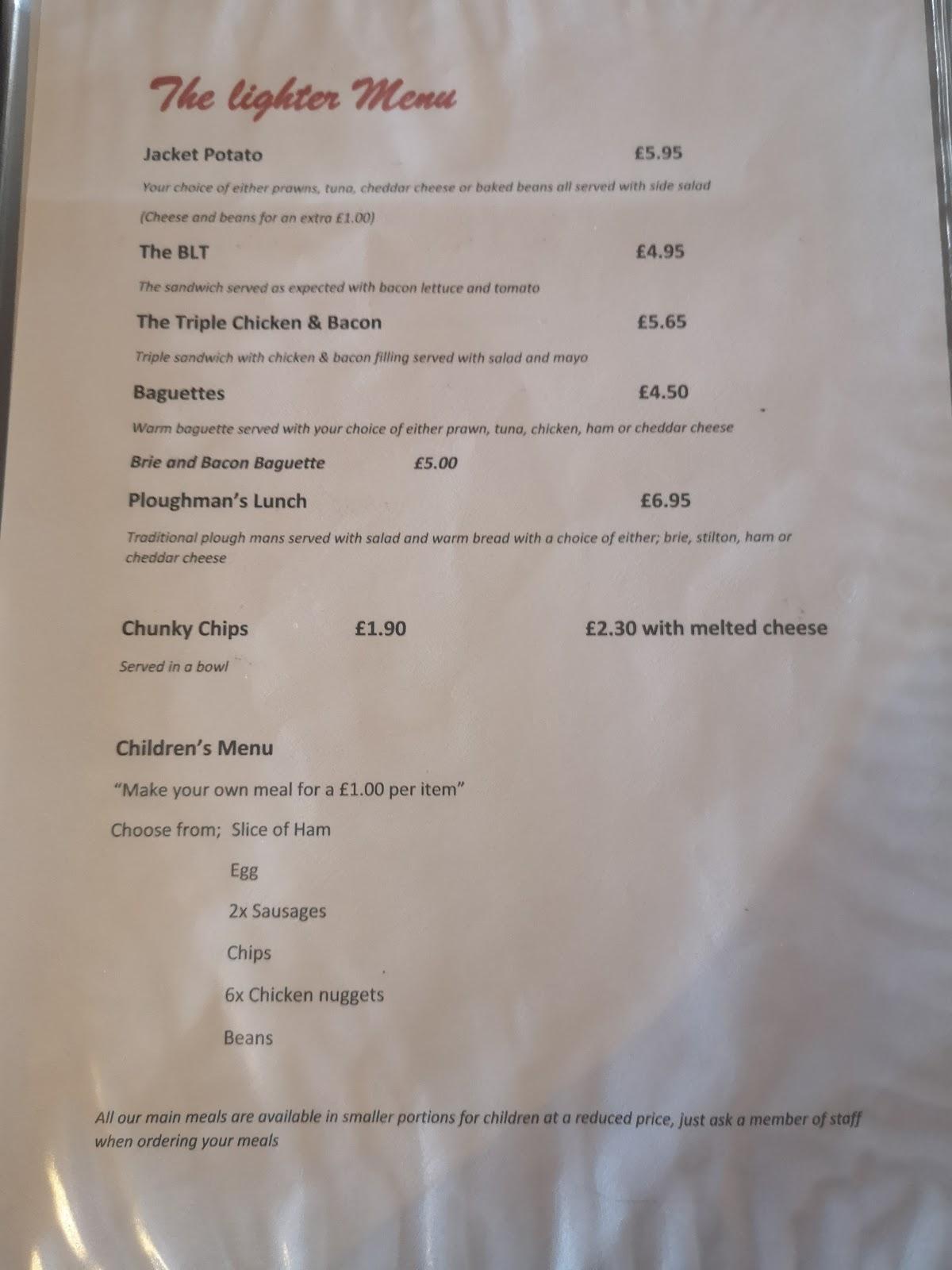 Menu at The Good Intent pub & bar, Maidstone