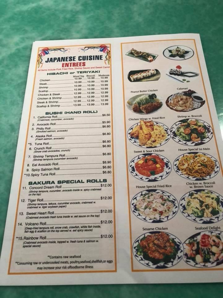 Menu at China Q II restaurant, Concord