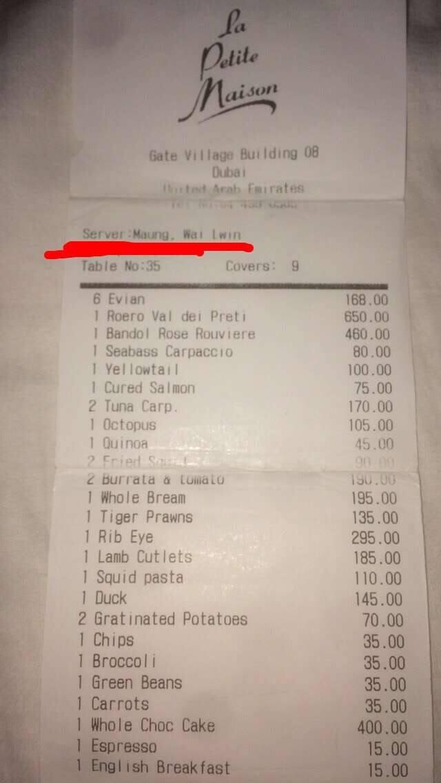 Menu at LPM Restaurant & Bar, Dubai