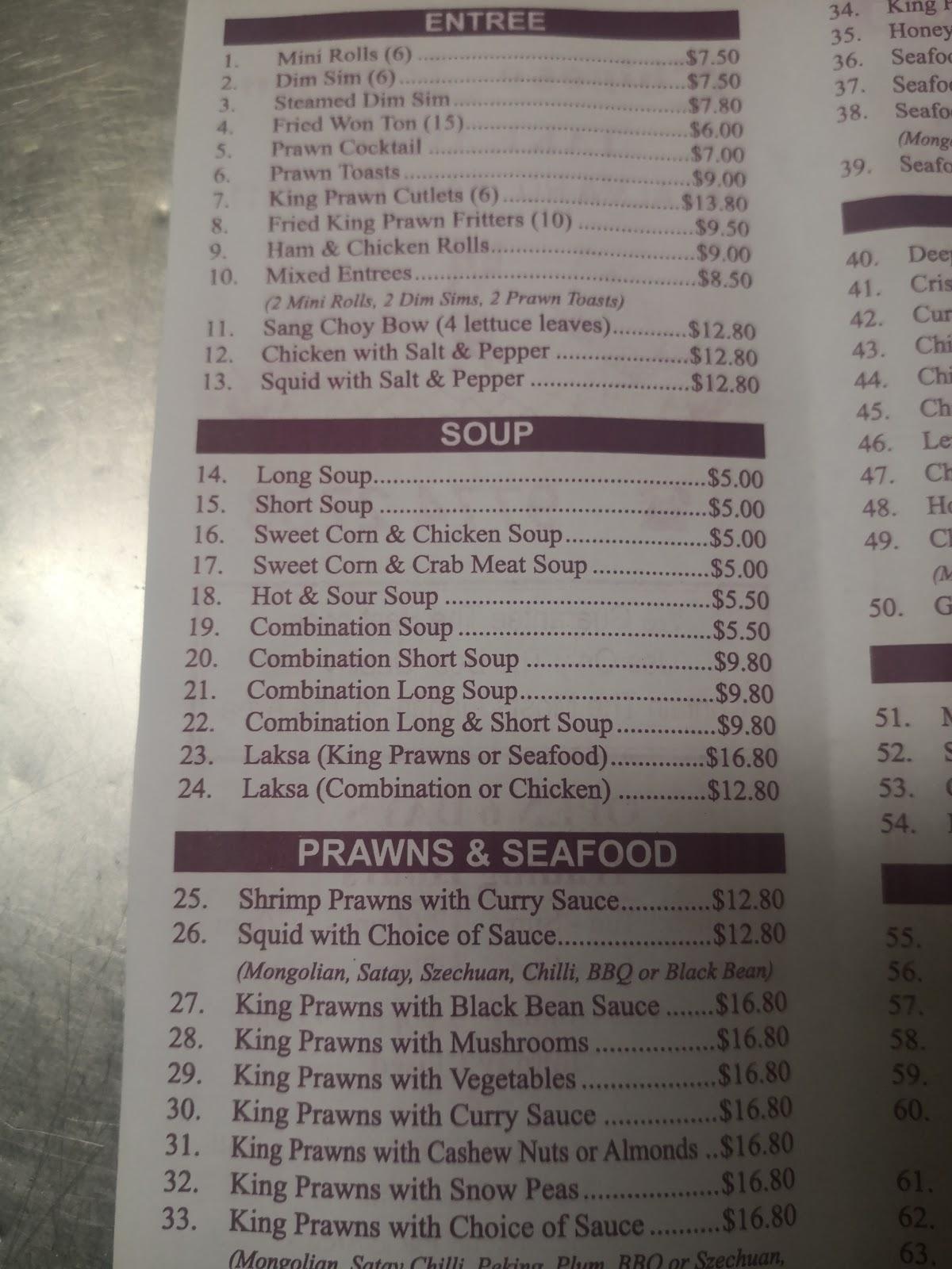 Menu at Padstow Chinese Kitchen fast food, Padstow