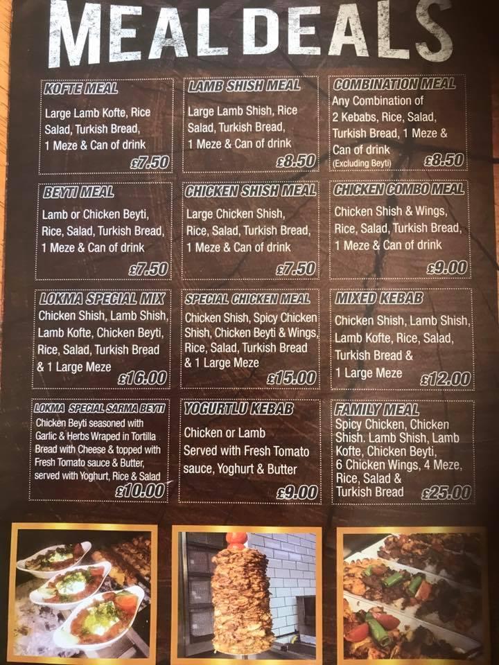 Menu at Lokma Mangal Leicester restaurant, Leicester