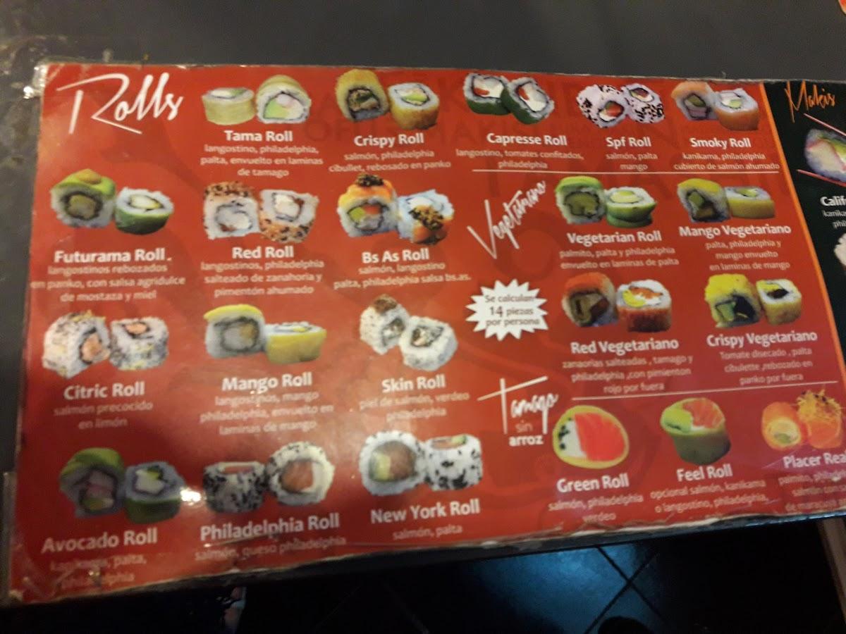 Carta del restaurante Tama-Sushi, Río Cuarto