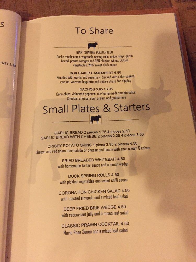 Menu at The Black Bull pub & bar, Huntingdon