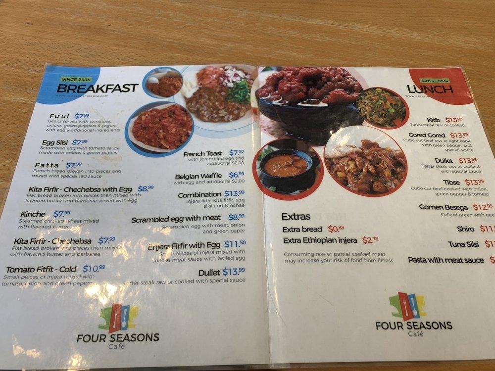 Menu at Four Seasons Bakery Cafe, Alexandria