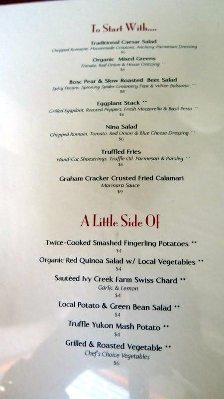 Menu at Glass Onion pub & bar, Weaverville