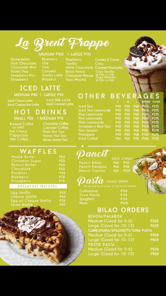 Menu at LaBrent Tea and Cafe, Baguio, Ecco Building