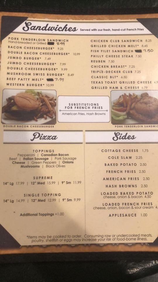 Menu at Quackers Bar & Grill, Mound City