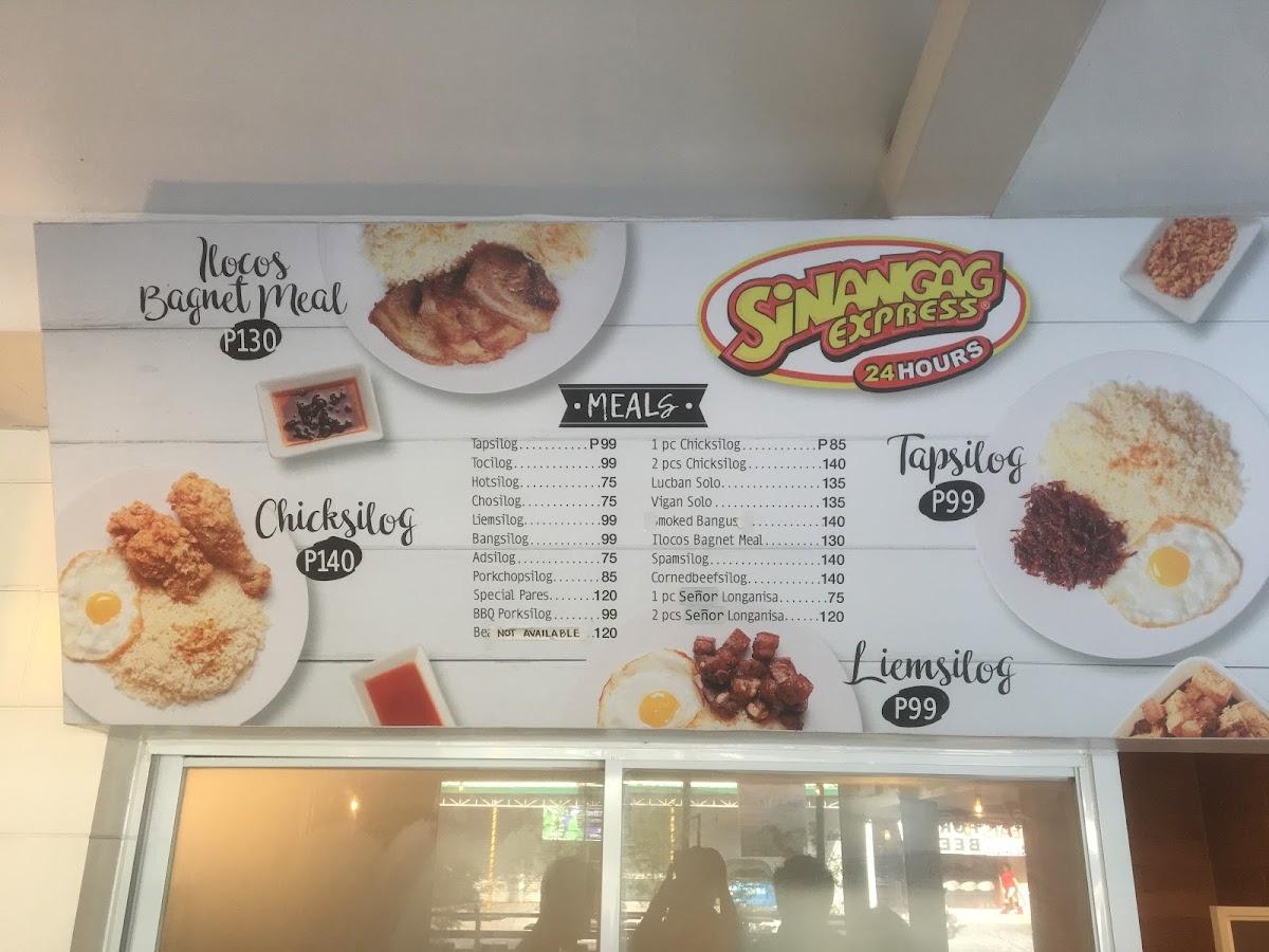 Menu at Sinangag Express fast food, Parañaque, 320 Aguirre Ave