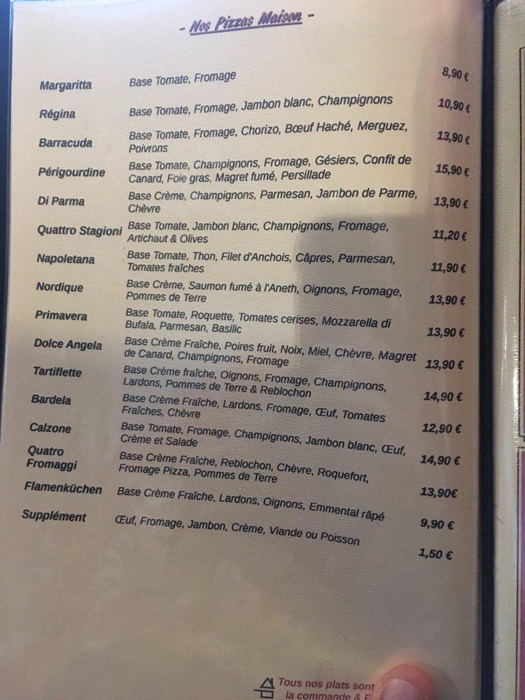 Menu au Le Bugatti pizzeria, Châtelaillon-Plage, Boulevard de la Mer ...