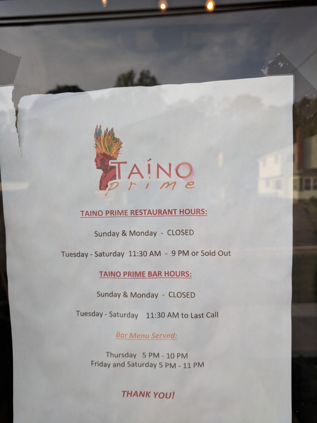 Menu at Taino Smokehouse Prime BBQ, Meriden