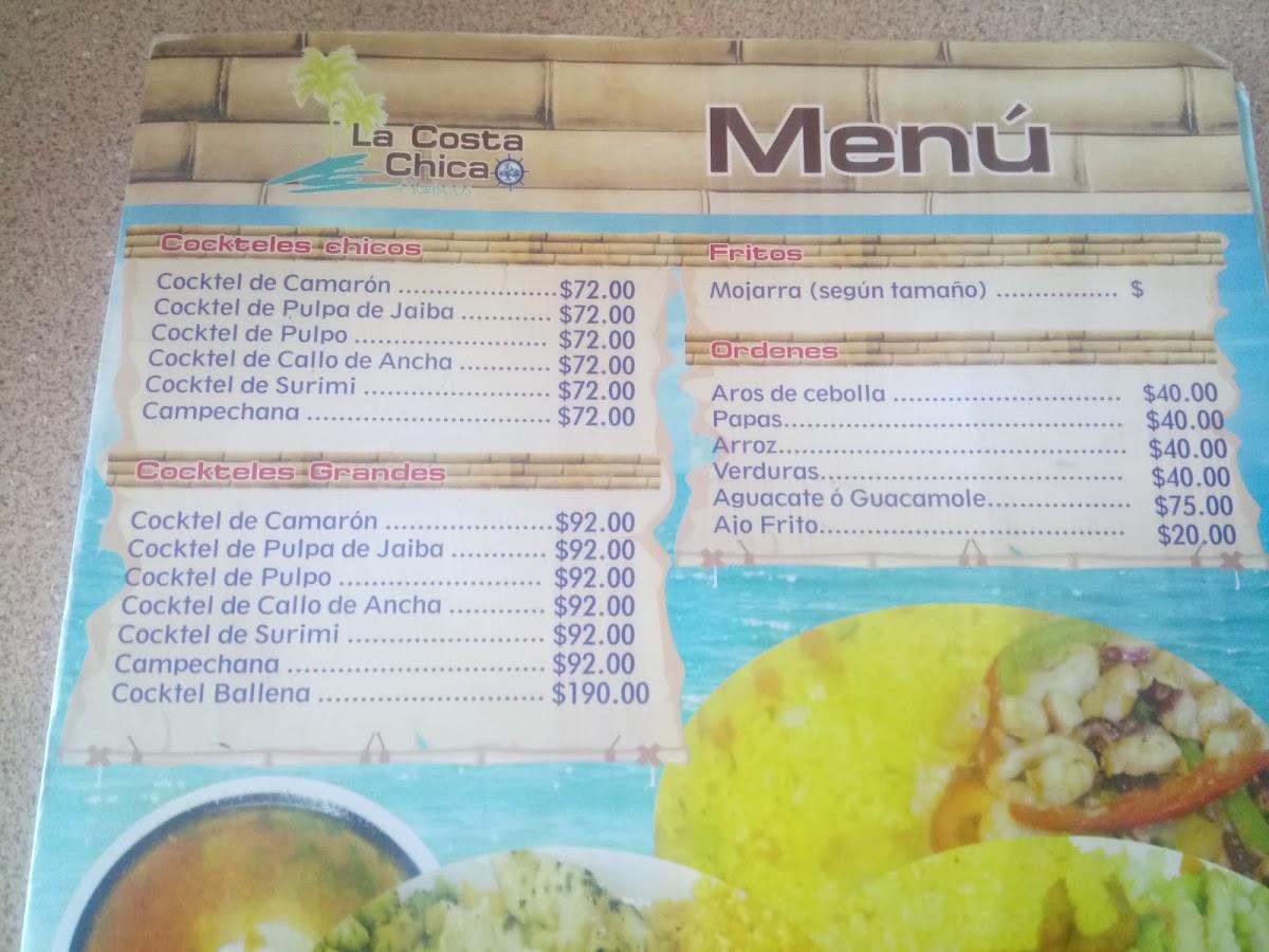 Carta del restaurante Costa Chica, Monterrey, Calle: José Alvarado ...