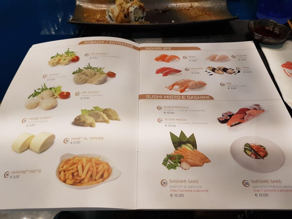 Menu at Subarashi, San Donà di Piave