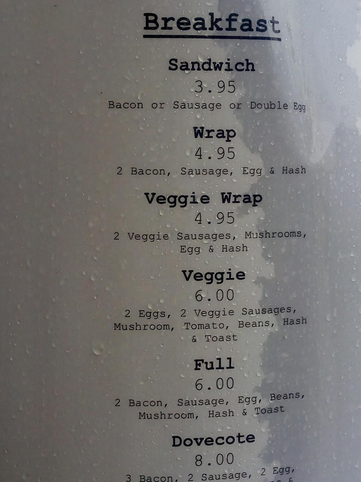 Menu at The Dovecote Eatery cafe, Fareham