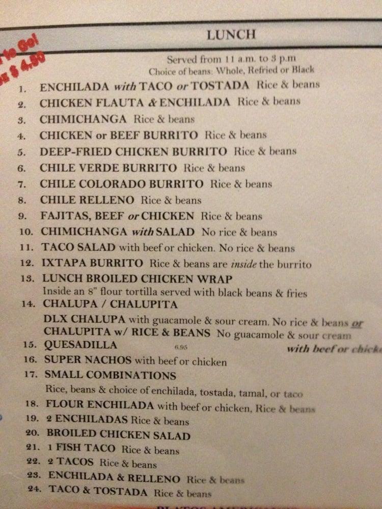Menu at Ixtapa pub & bar, Duvall, Brown Ave NE