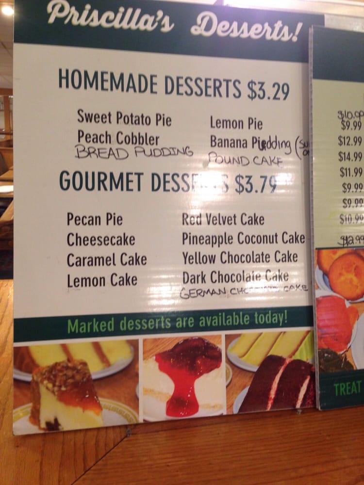 Menu at Priscilla's Ultimate Soul Food cafe, Hillside