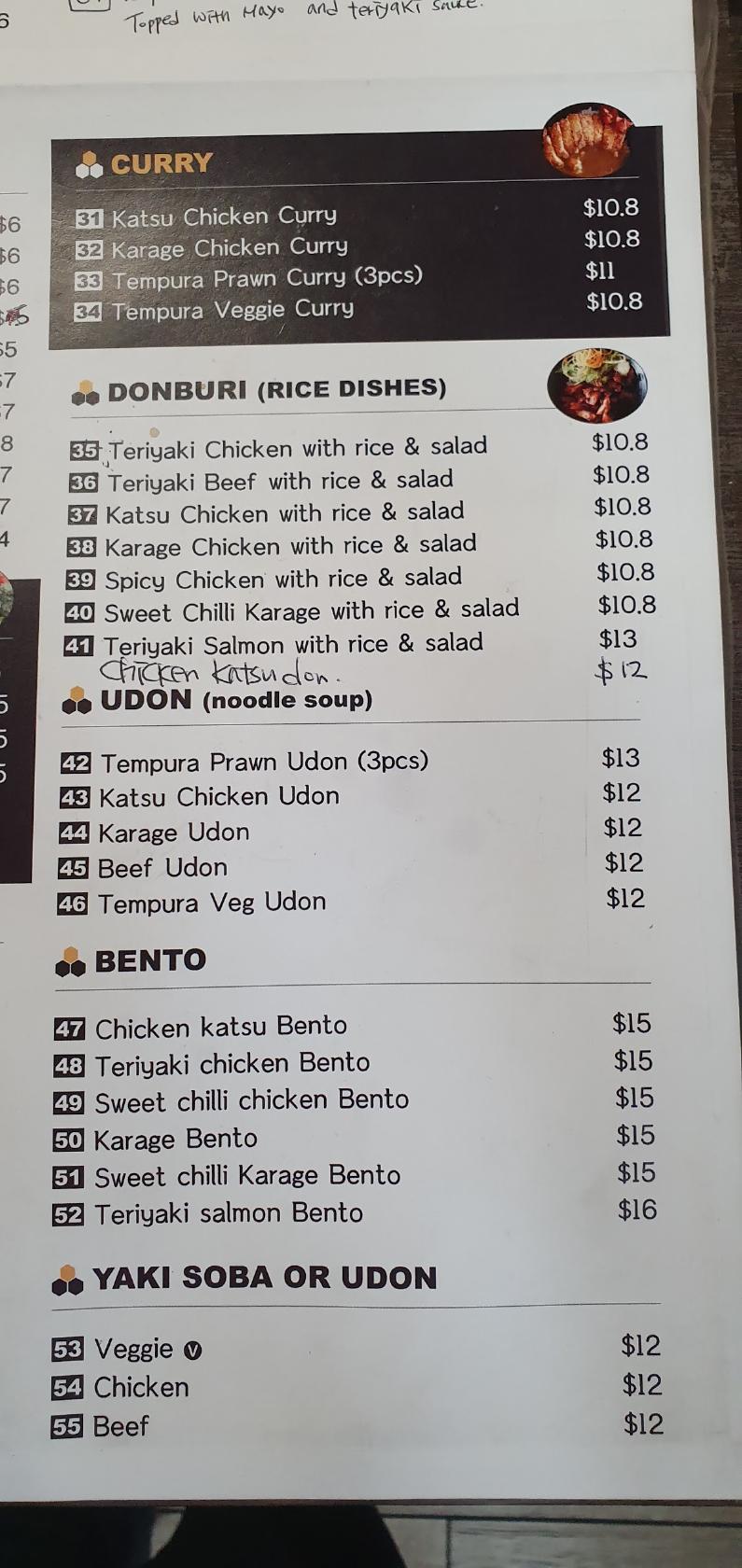 Menu at Sushi Bee restaurant, Kallangur, 2/118 Old Gympie Rd