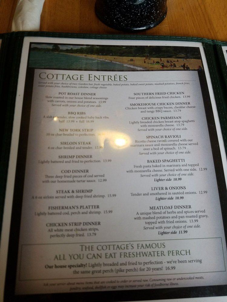 Menu at The Cottage restaurant, Traverse City