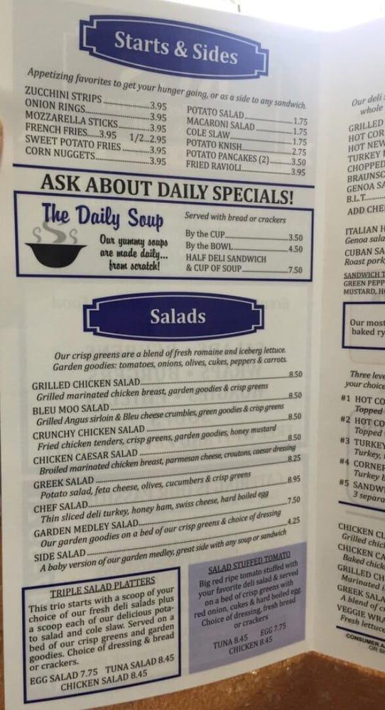 Menu at Corned Beef Corner restaurant, Saint Petersburg