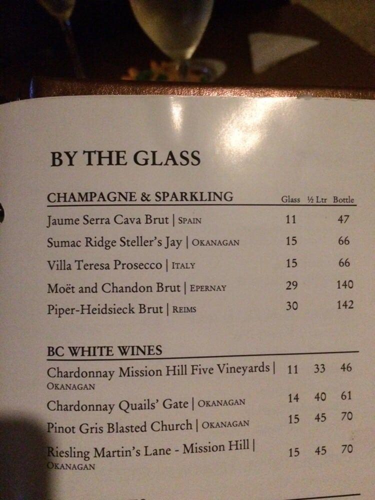 Menu at Joe Fortes Seafood & Chop House steakhouse, Vancouver, 777 ...
