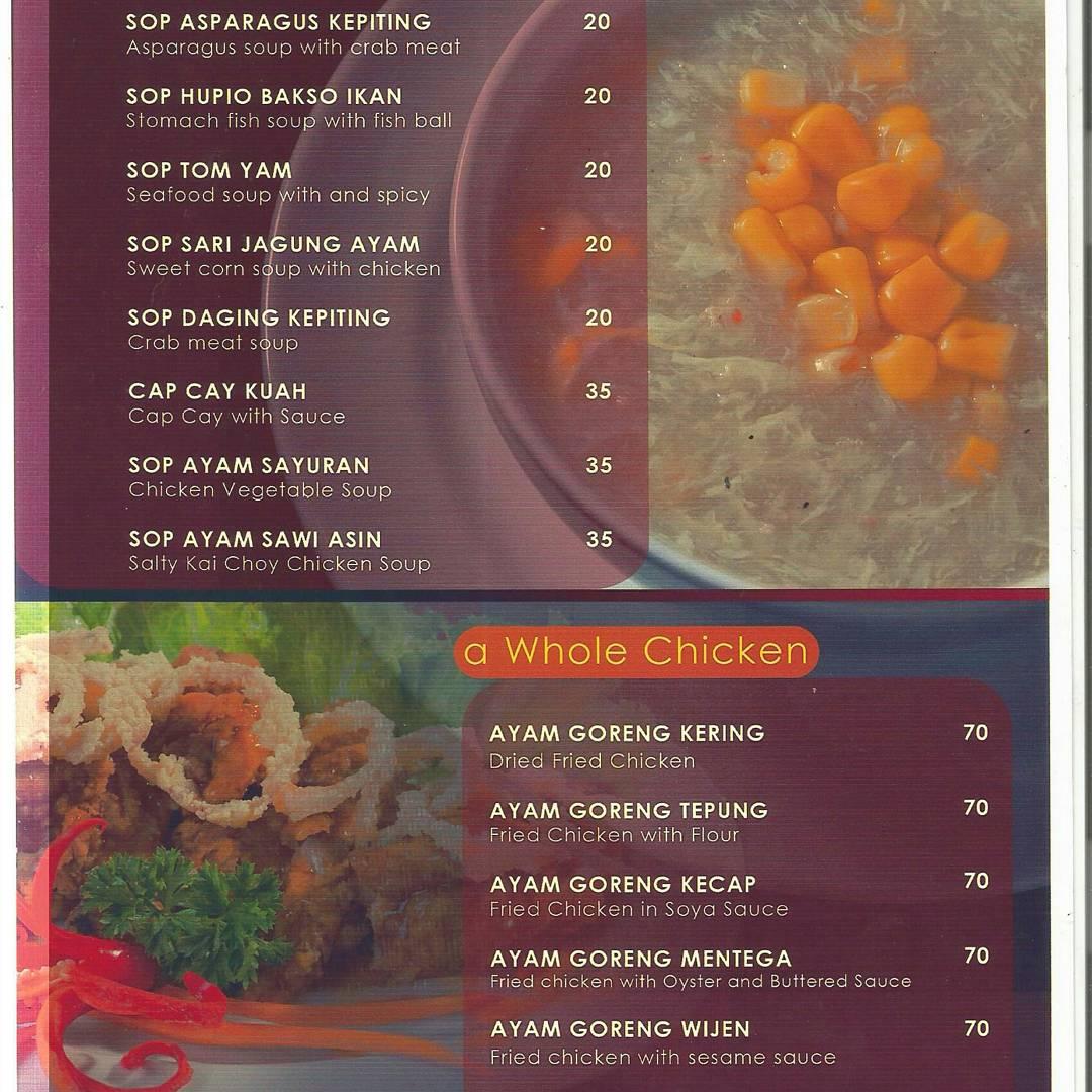 Menu at Resto & Cafe Solitaire, Pangkalan Kerinci Kota