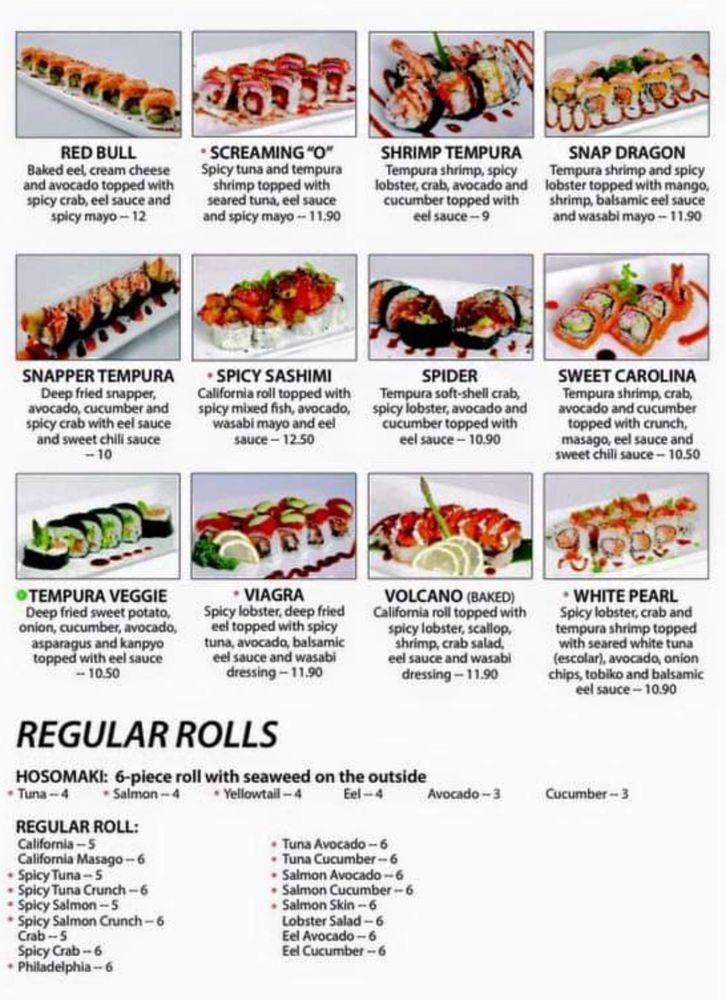 Menu at Oiso Sushi and Korean restaurant, Cary