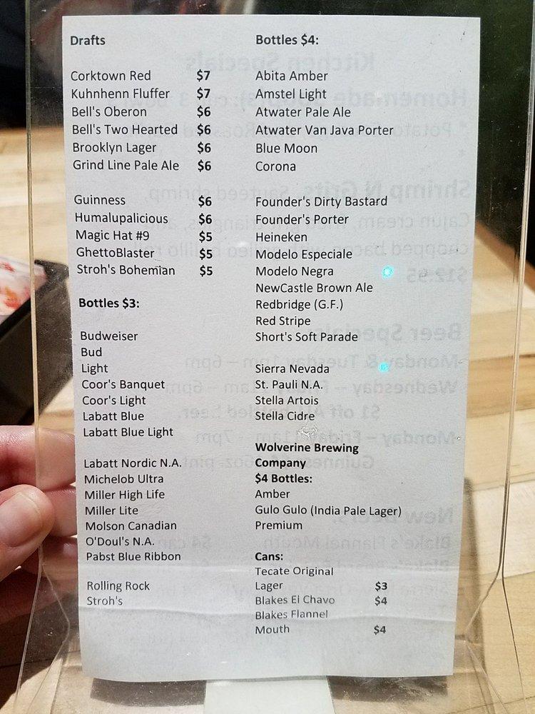Menu at Lager House pub & bar, Detroit