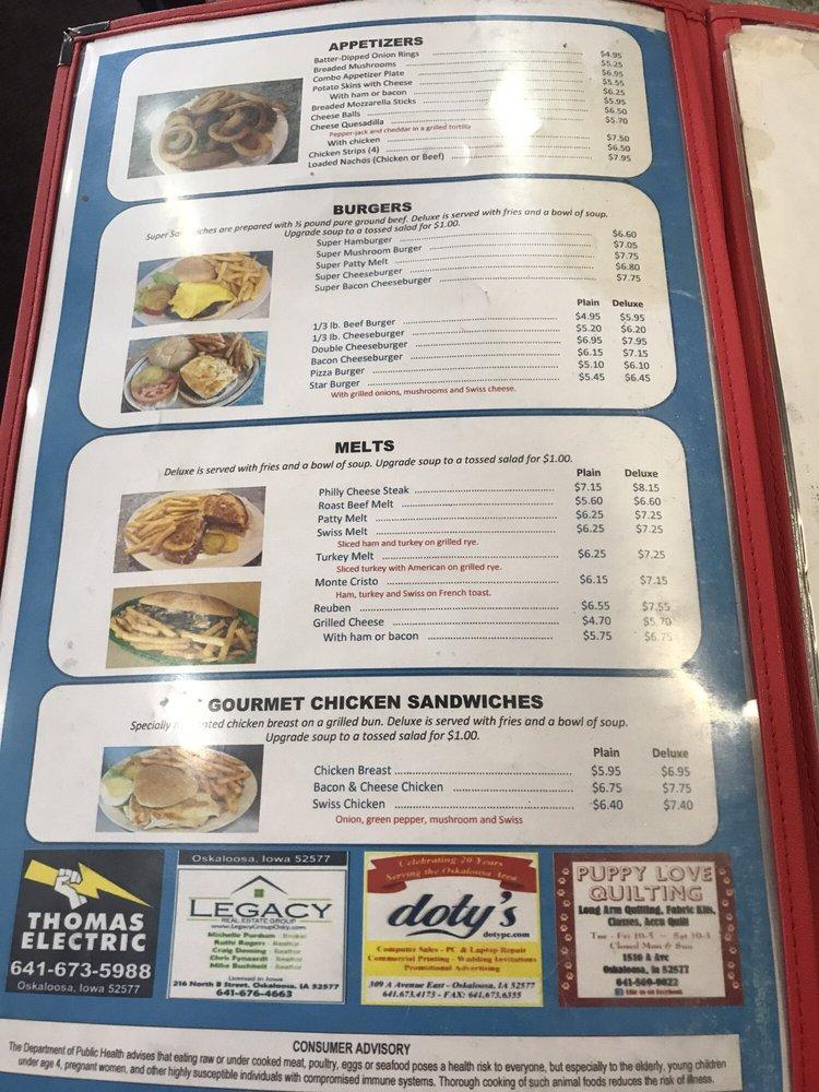 Menu at Riverside Family Restaurant 2, Oskaloosa