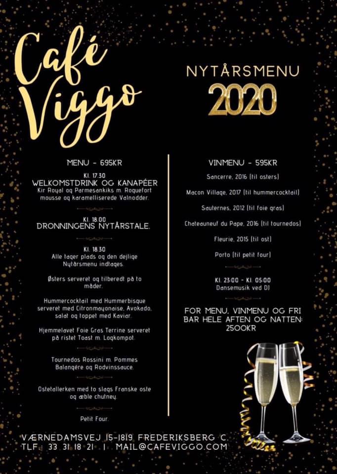 Menu at Café Viggo pub & bar, Frederiksberg