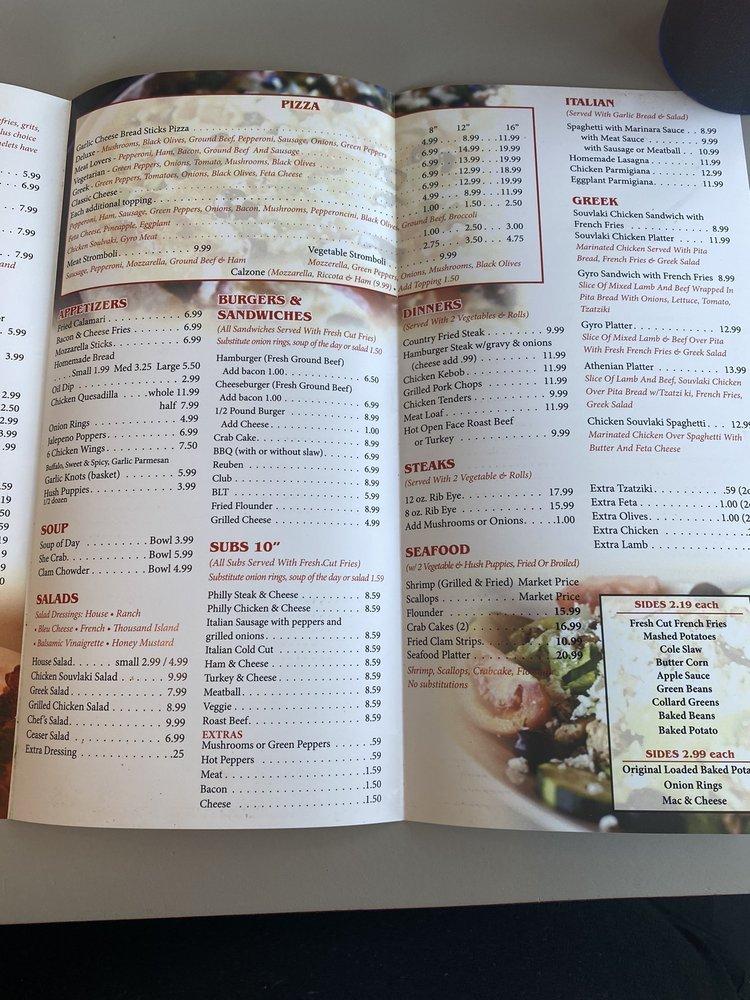 Menu at Poquoson Diner restaurant, Poquoson