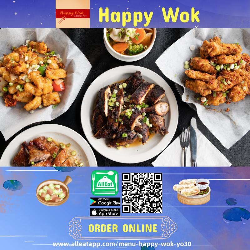 Menu at Happy Wok York Chinese Takeaway fast food, York
