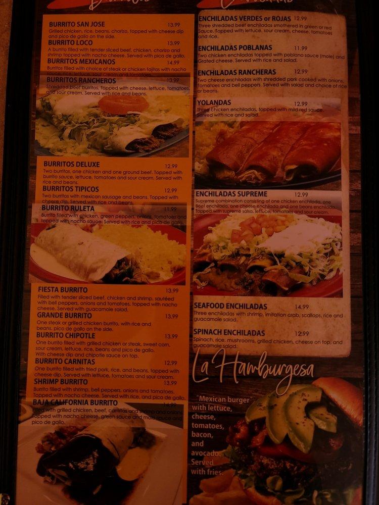 Menu at El Loro Mexican Restaurant, Thief River Falls