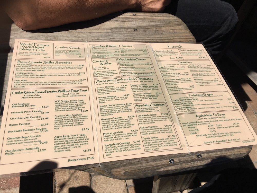 Menu at Florida Cracker Kitchen pub & bar, Brooksville, 966 E Jefferson St
