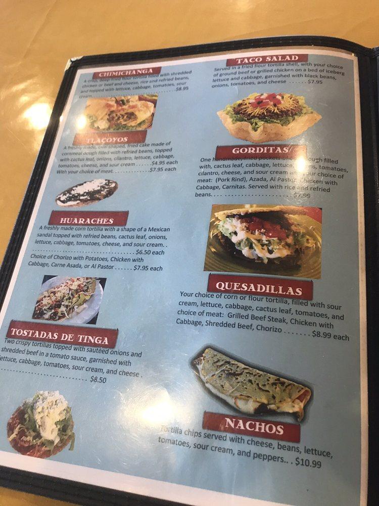 Menu at Jarrito's Méxican Restaurant, Twin Falls