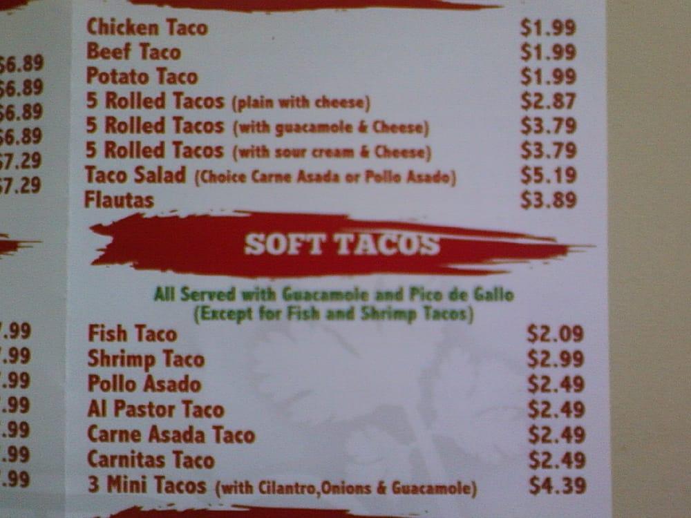Menu at El Cilantro Mexican Grill Cali Style restaurant, Imperial Beach ...