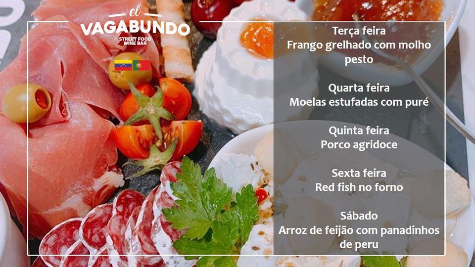 Menu em El Vagabundo restaurante, Vila Nova de Famalicão
